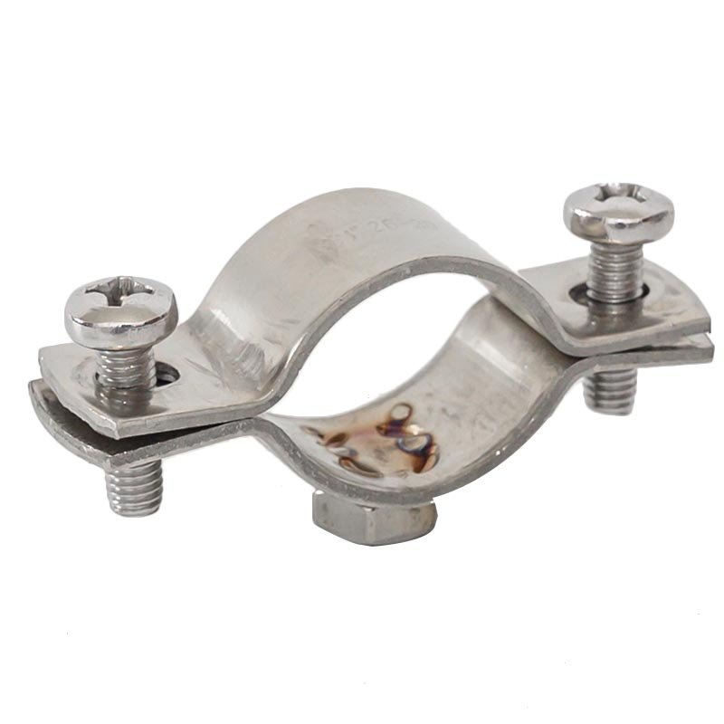 A4 Stainless Steel 316 Pipe Clamp Without Rubber, M8 Nut | Sindko Metal
