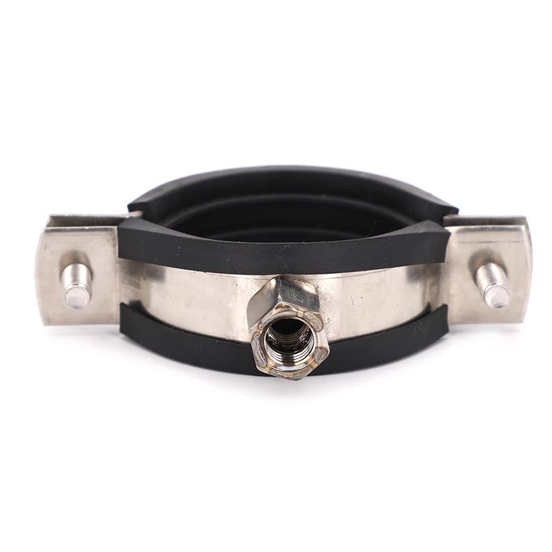 Heavy Duty Stainless Steel Pipe Clamp Lined with Rubber | Sindko Metal