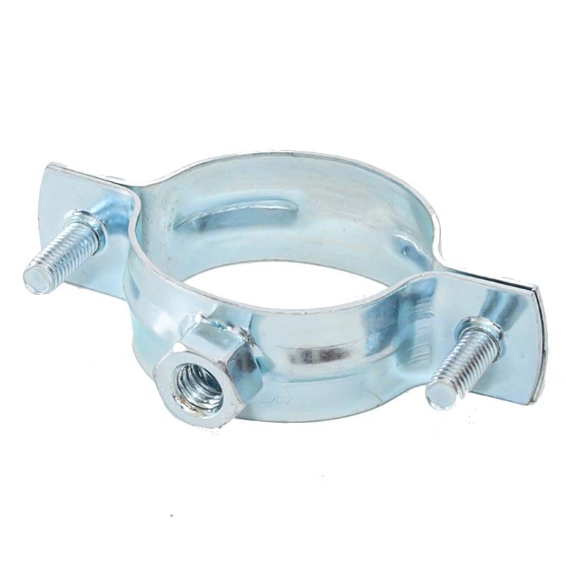 25mm Width Pipe Clamp Without Rubber, Zinc Plated | Sindko Metal