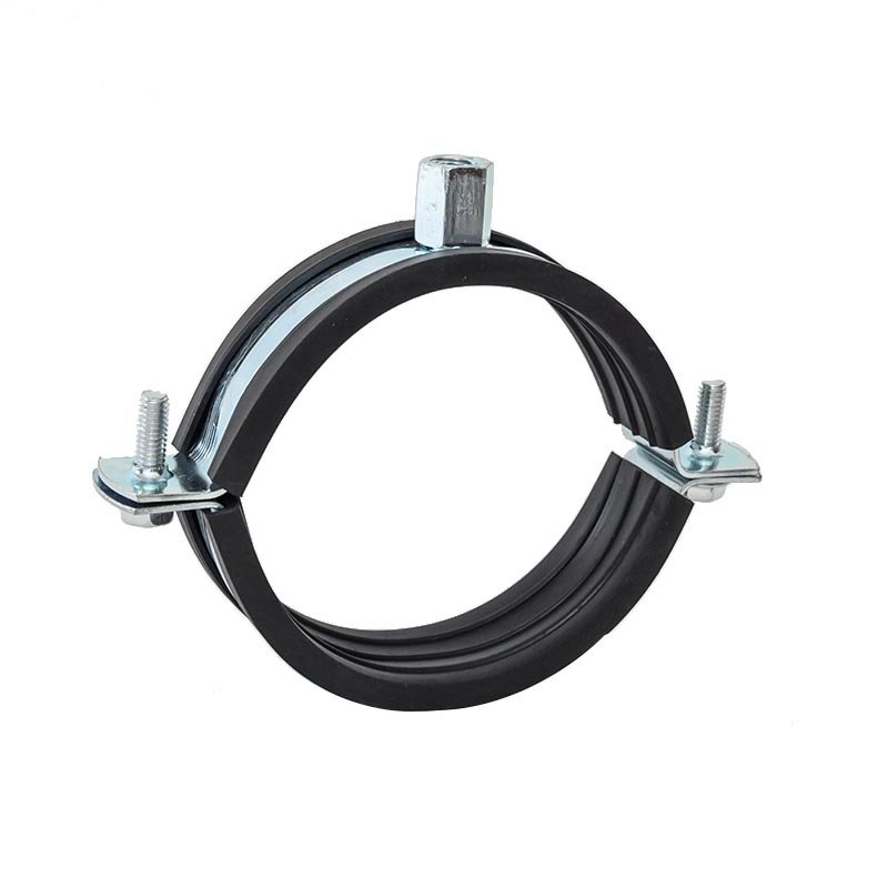 25mm Width Pipe Clamp with Rubber, Zinc Plated | Sindko Metal