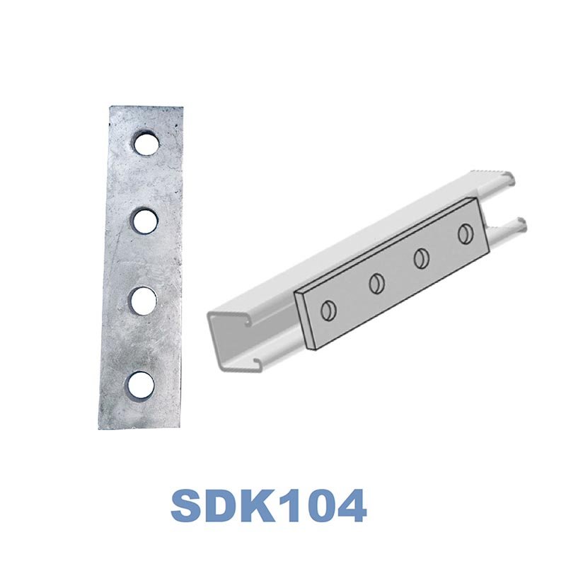 Flat Plate Strut Fitting with 4 Holes | Sindko Metal